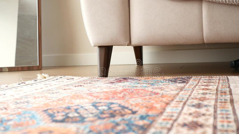 Man Cleaning Underneath of a Sofa with Vacuum Cleaner Stock Footage ...