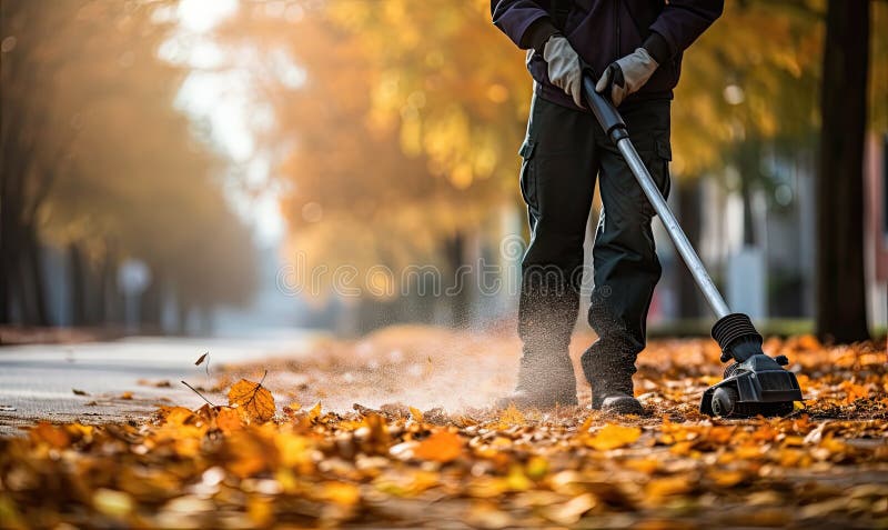 Man Leaf Blower Stock Illustrations – 375 Man Leaf Blower Stock ...