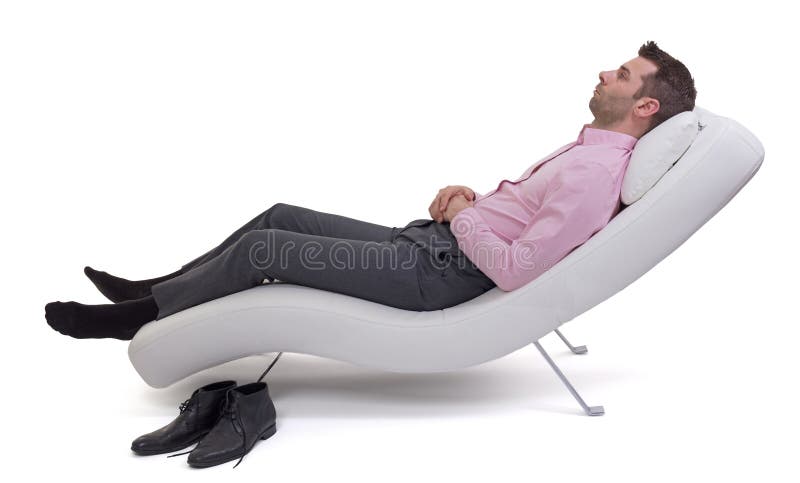 Man Client Sitting with Psychologist on the Comfortable Couch during ...