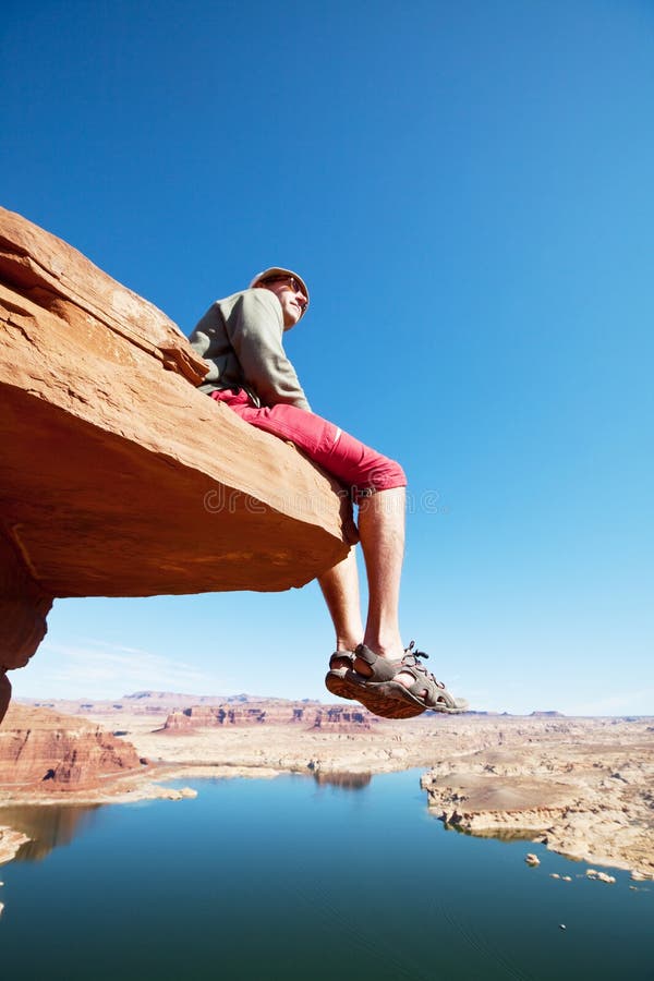 Man on the cliff stock photo. Image of cliff, park, climb - 54179366