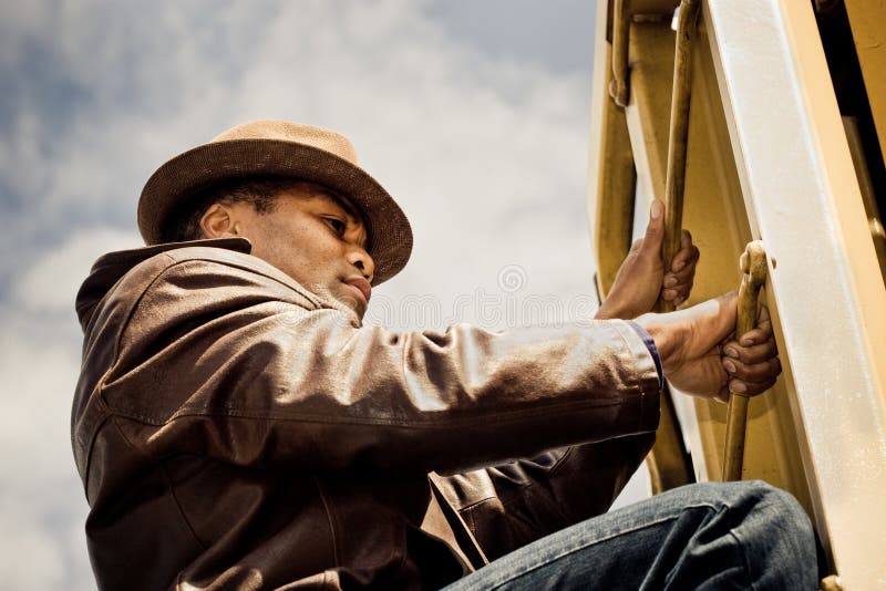 Man climb stock photo. Image of action, train, portrait - 12514900