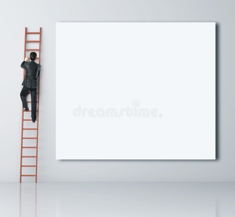 Man climbing stock image. Image of male, idea, goal, businesspeople ...