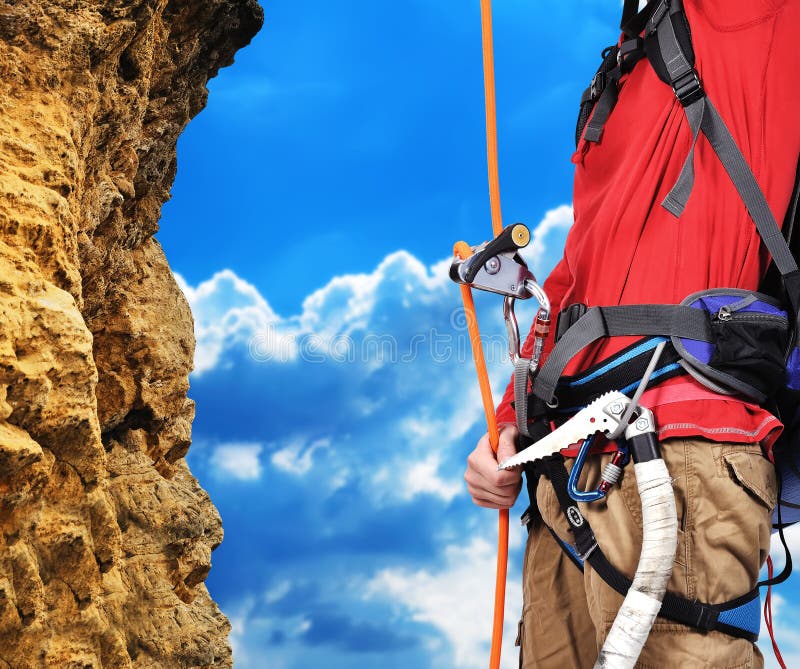 Man climbing stock image. Image of activity, landscape - 47973529