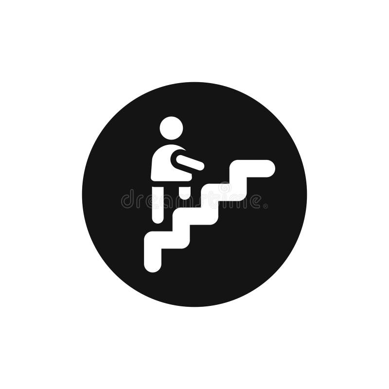 Man Climbing Upstairs Vector Icon Stock Vector - Illustration of ...