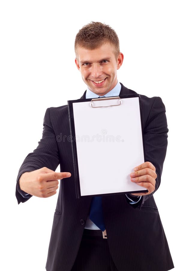 Man with clipboard stock photo. Image of employee, executive - 14808976