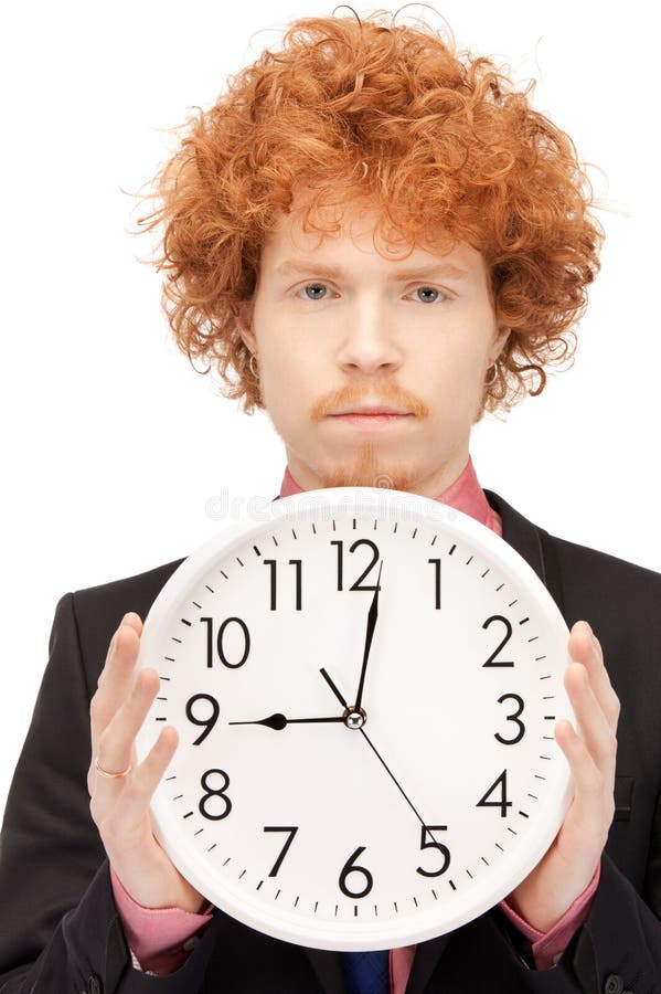 Man with clock stock photo. Image of adult, corporate - 40108172