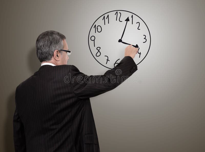 Man and clock stock image. Image of work, time, minutes - 36844079
