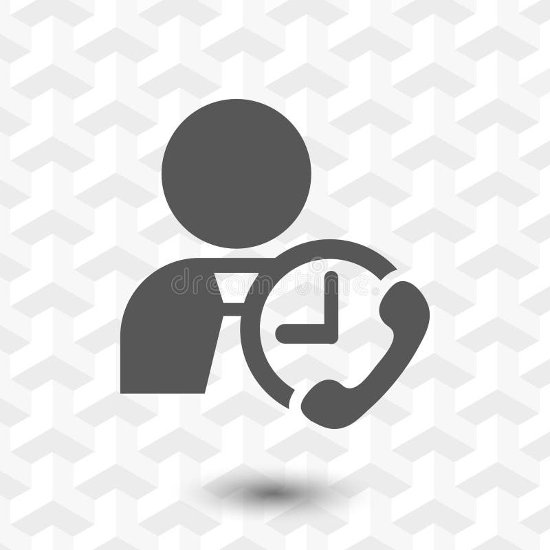 Man Clock Phone Icon Stock Vector Illustration Flat Design Stock Vector ...