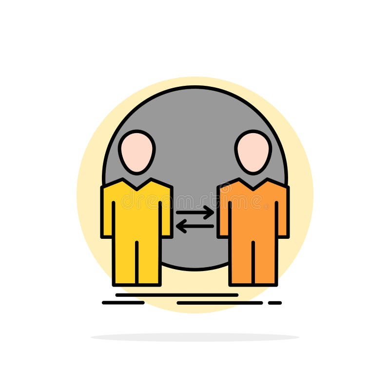 Man Clone User Identity Duplicate Abstract Circle Background Flat