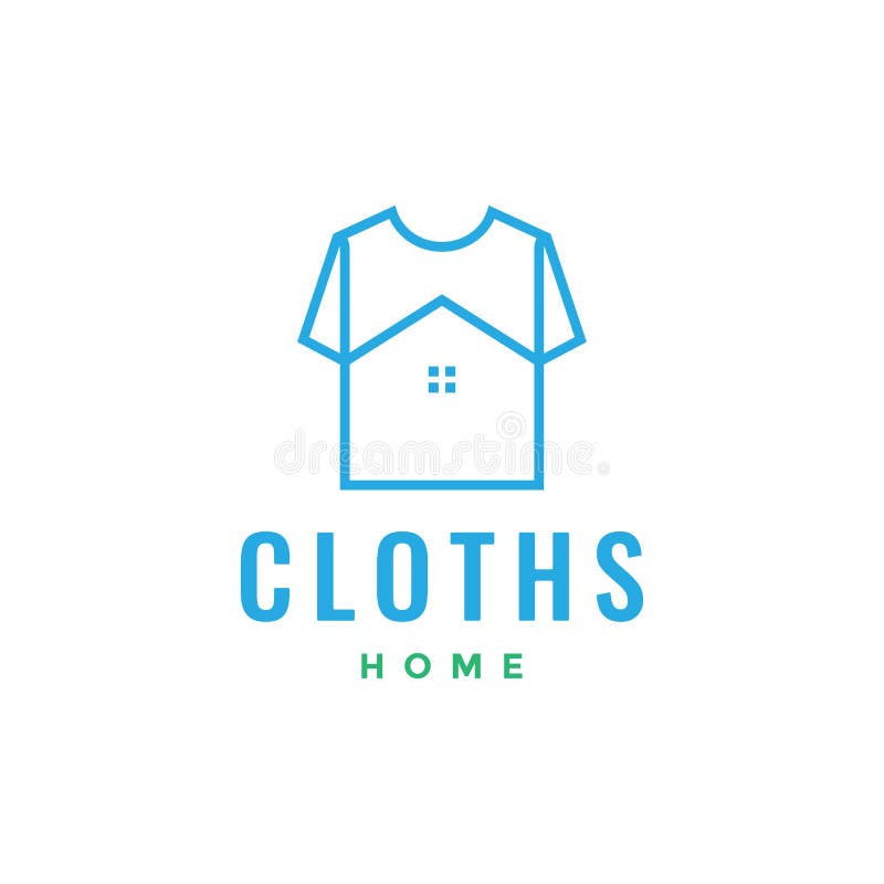 Man Cloth with Home Logo Design Stock Vector - Illustration of clothing ...