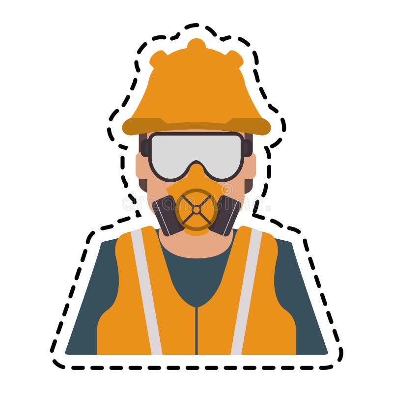 Man with Cloth of Industrial Security Design Stock Vector ...