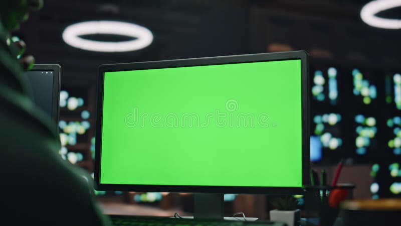 It Man Coding Green Screen Pc At Datacenter Closeup Developer Programming Code Stock Video 2235