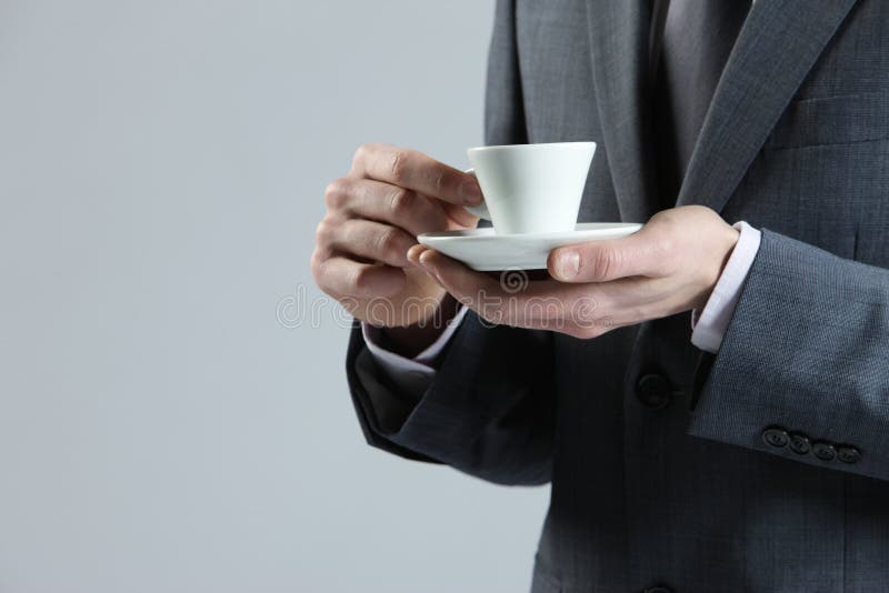 Man with coffee cup stock image. Image of occupation - 23741917