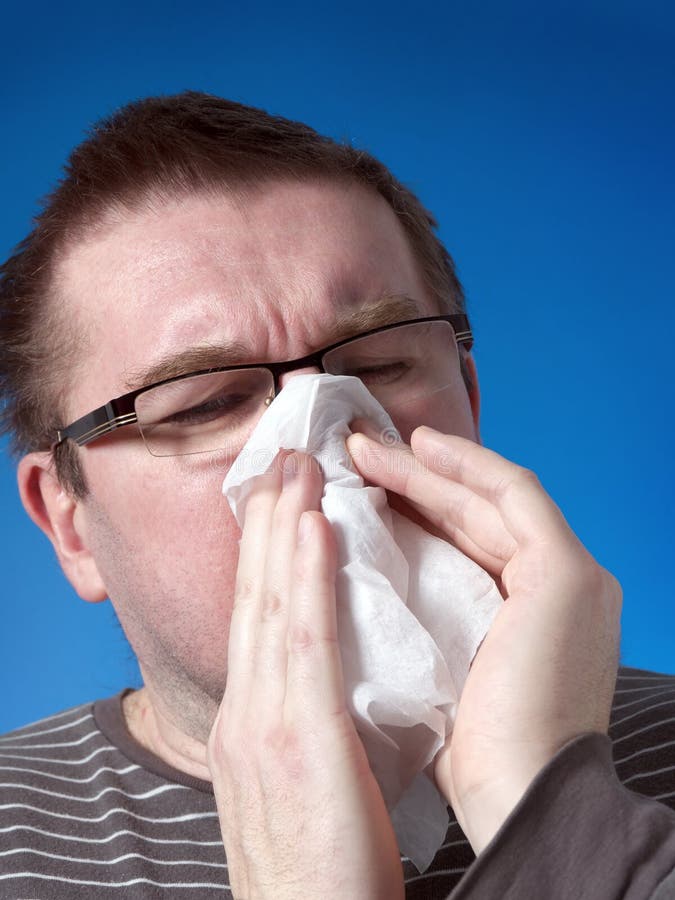 Man with cold stock photo. Image of runny, nose, allergy - 39248460