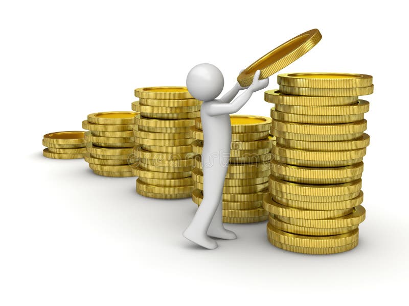 Man Collecting Money Stock Photography - Image: 12225932