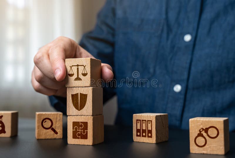 A Man Collects the Components of the Judicial System and Legislation ...