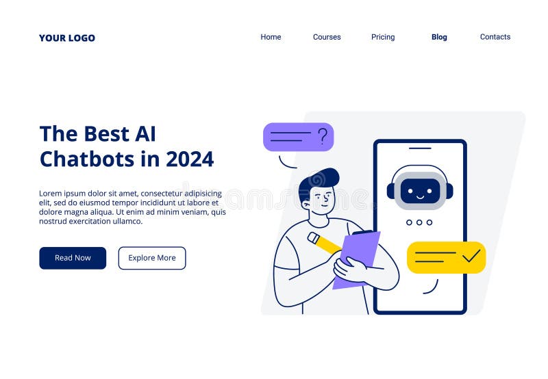 A Man Communicates with an AI Assistant on a Smartphone. Chat Bot Helps ...