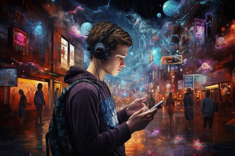 A Man Communicates with a Computer. Concept - Artificial Intelligence ...