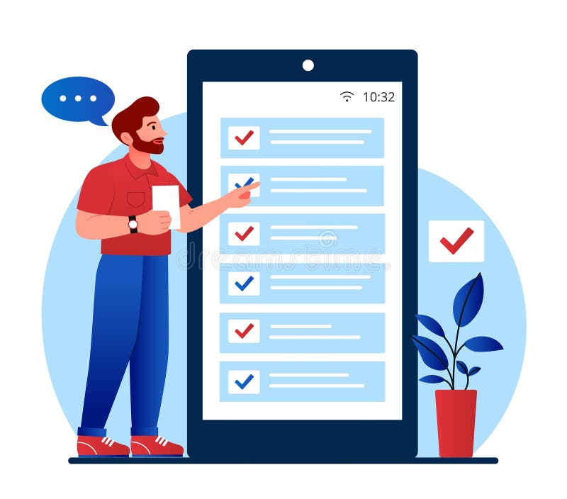 Man with completed task stock vector. Illustration of businessman ...