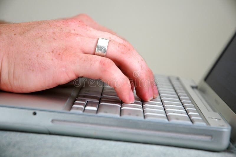Man and computer-3 stock photo. Image of laptop, teen, hand - 10126