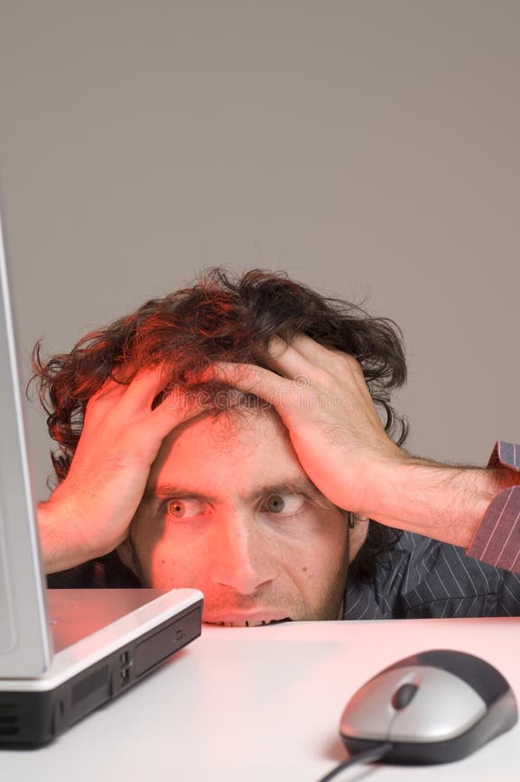 Man and computer stock image. Image of businessman, hands - 9355371