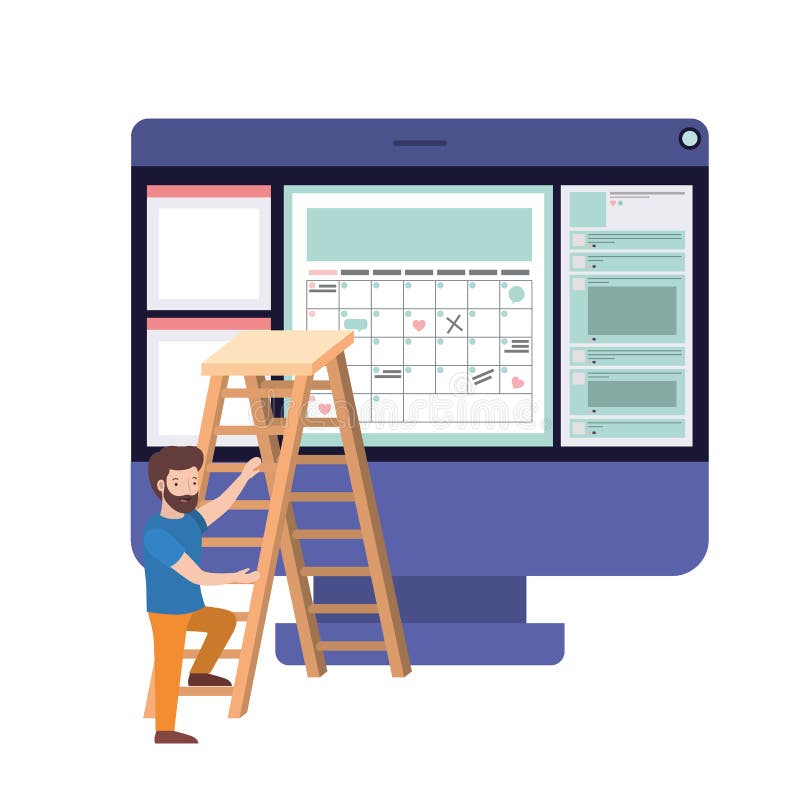 Computer Ladder Stock Illustrations – 3,820 Computer Ladder Stock ...