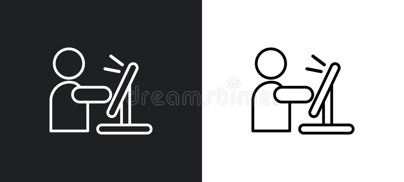 Man Computer Icon Stock Illustrations – 145,903 Man Computer Icon Stock ...