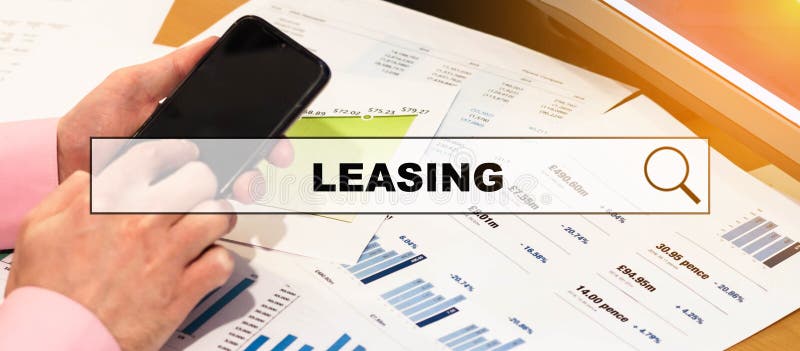 Man at the Computer, Solves the Problem with Leasing Stock Image ...