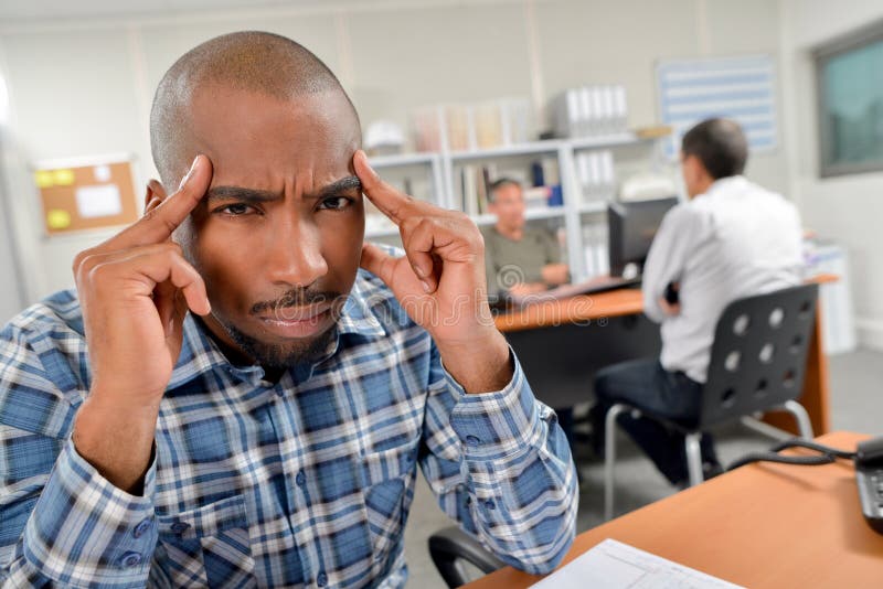 Man Concentrating in Office Stock Photo - Image of young, workspace ...