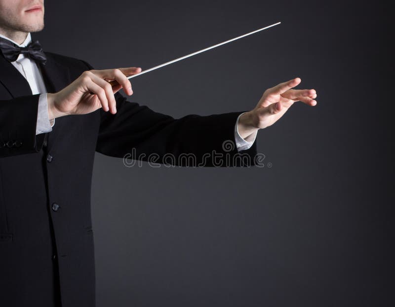Orchestra conductor hands stock photo. Image of melody - 30315500