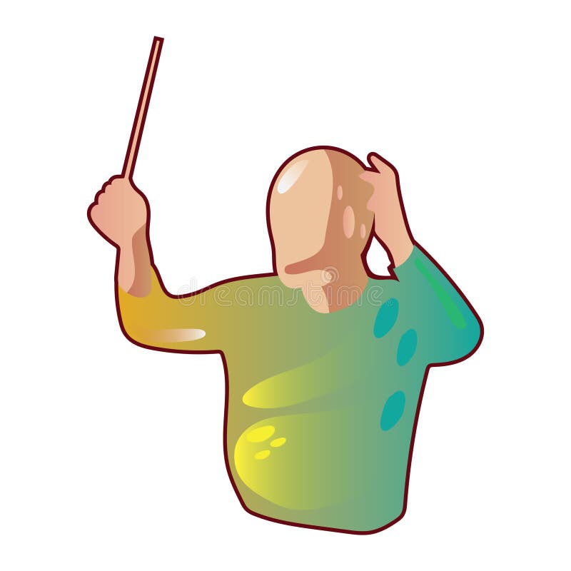 Man Conductor. Vector Illustration Decorative Design Stock Vector ...