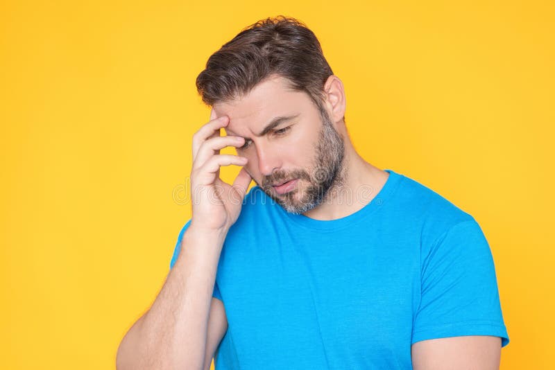 Man with Confuse Face Expression Having Doubts. Thoughtful Man Stock ...