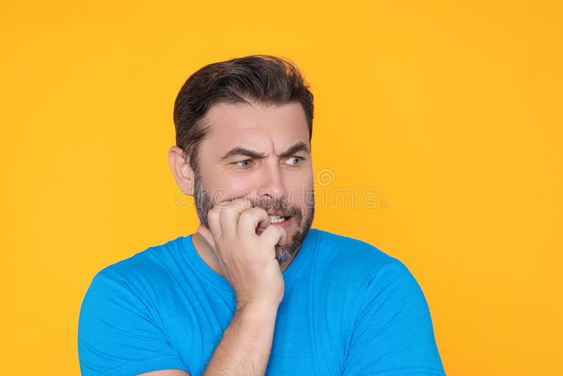 Man with Confuse Face Expression Having Doubts. Thoughtful Man Stock ...