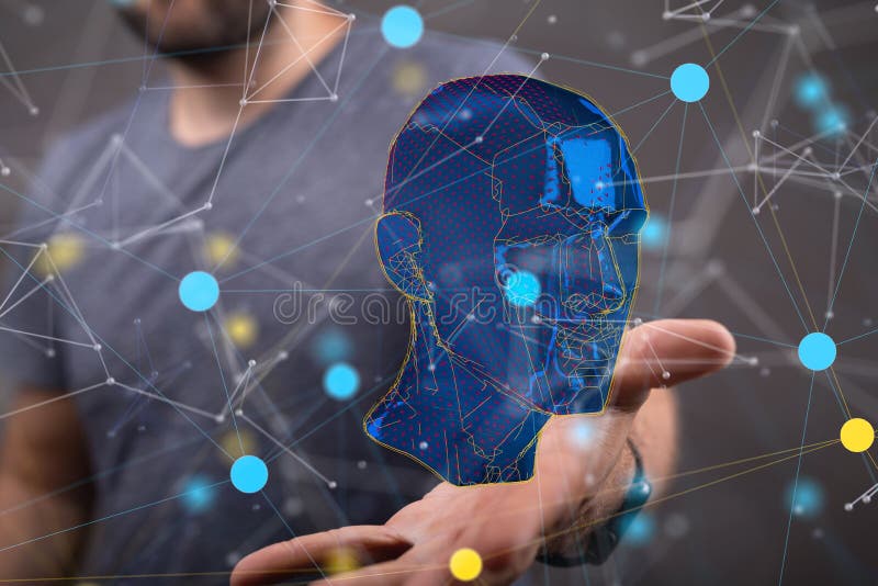 Man with Connected Network Animation Stock Image - Image of human, idea ...