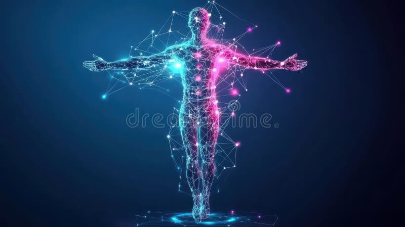 Man Connected To Network, Visualizing Technology, Communication, and ...