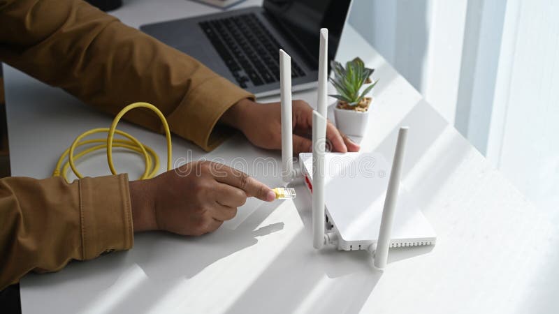 Socket the router stock photo. Image of internet, isdn - 39442928