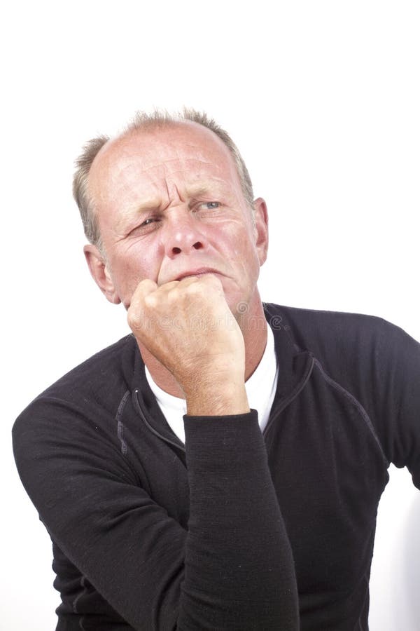 Man contemplating stock image. Image of problem, mature - 20414915