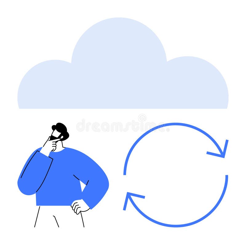 Contemplating Data Synchronization Stock Illustrations – 2 Contemplating Data Synchronization ...