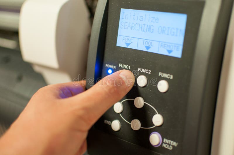 The Printer Operator Presses the Power Button on the Machine and Starts ...