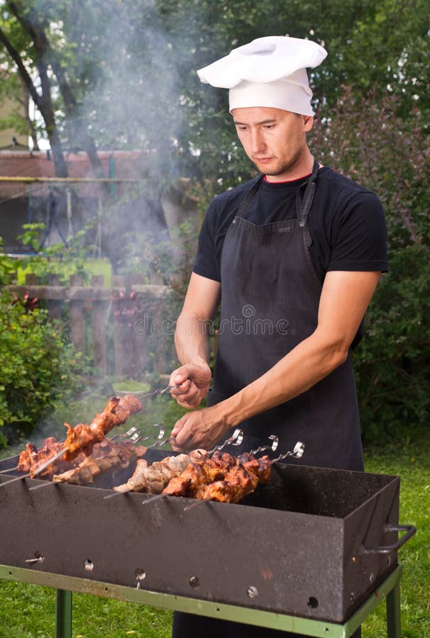 Man cook stock image. Image of cook, preparation, outdoors - 20719751