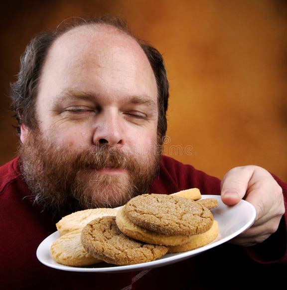 Man with Cookie stock image. Image of aged, digestion - 16224193