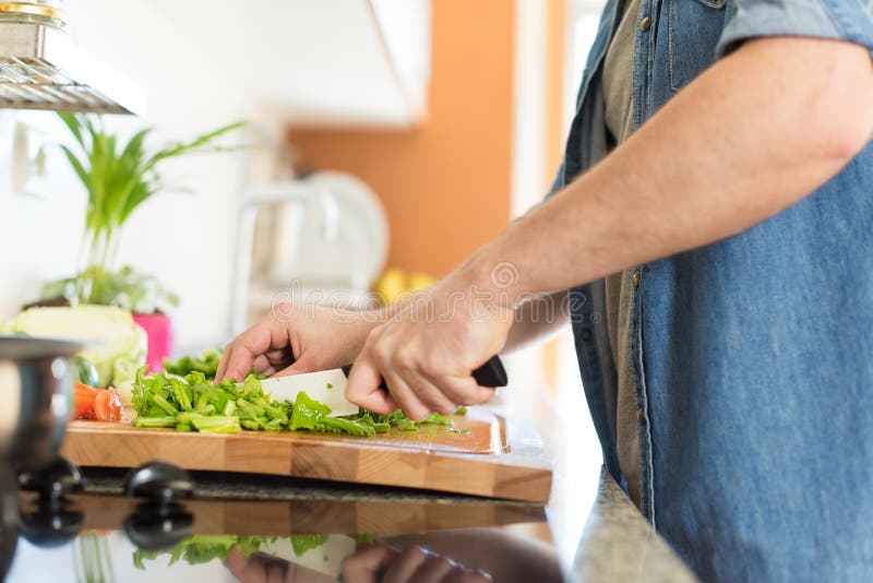 Man cooking stock photo. Image of chef, horizontal, home - 51046628