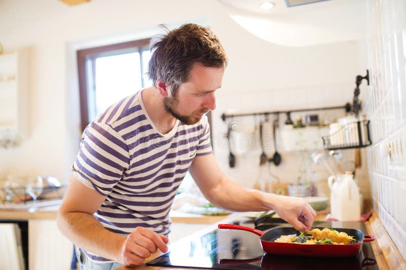 Man cooking stock photo. Image of seafood, culinary, curry - 58423336
