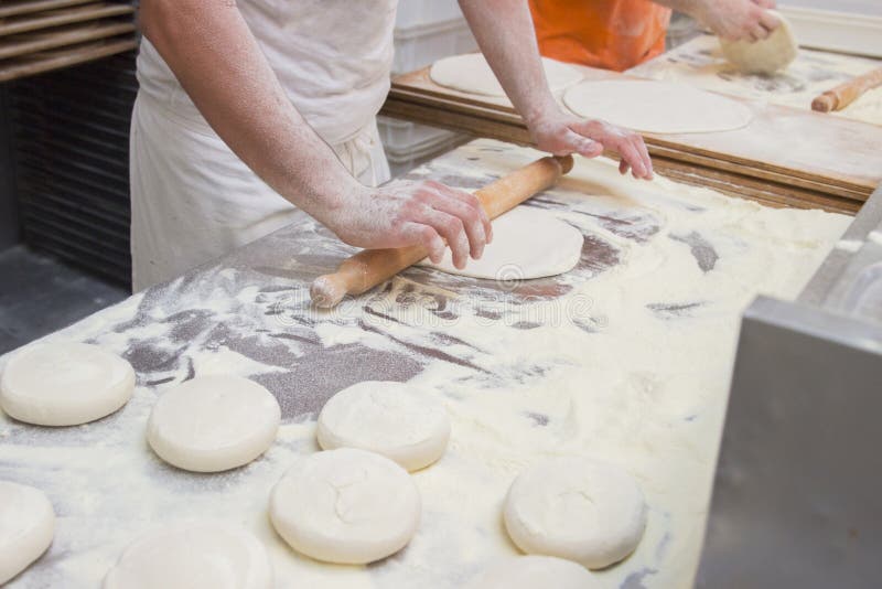Man cooking pizza stock image. Image of preparation, chef - 65017407