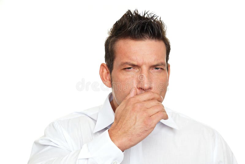 A man coughing stock photo. Image of healthcare, lung - 57167420