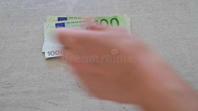 Man Counting Cash in 50 and 100 Euro Bank Notes Stock Video - Video of ...