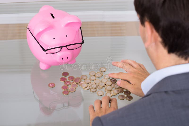 Man counting coins stock photo. Image of bookkeeping - 55847768
