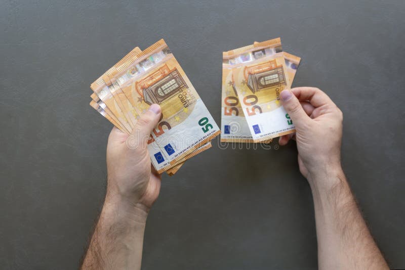 Man Counting Euro Banknotes. Stock Image - Image of banknotes, counting ...