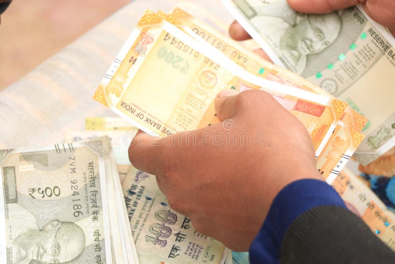 Man Counting Money at Home. Stock Image - Image of money, office: 239614193