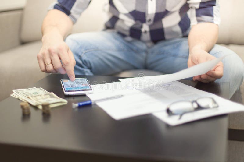 Man counting money stock photo. Image of form, adult - 81684698